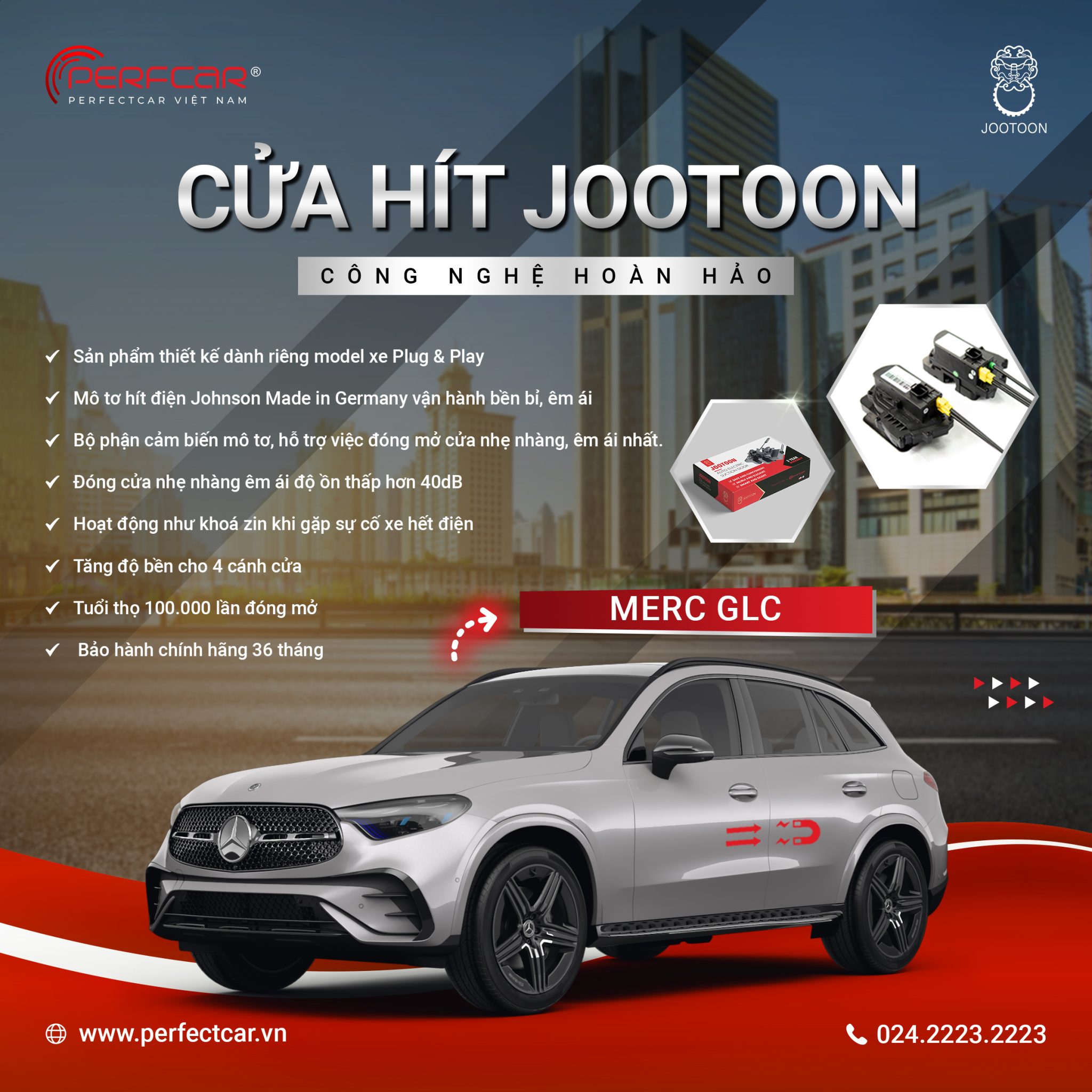 Cửa hít tự động JOOTOON JT2 - PERFECTCAR | Đồ chơi công nghệ cho xe hơi
